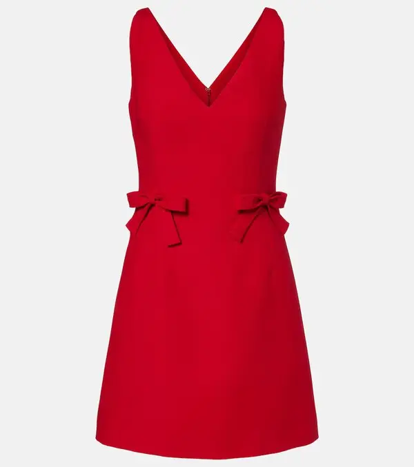 Valentino Garavani Crepe Couture Bow-detail Minidress - Red