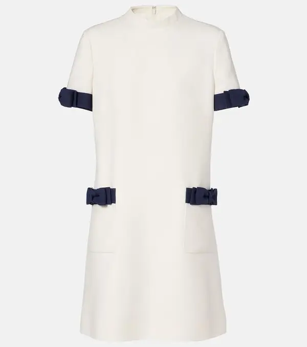 Valentino Garavani Crepe Couture Bow-detail Minidress - White