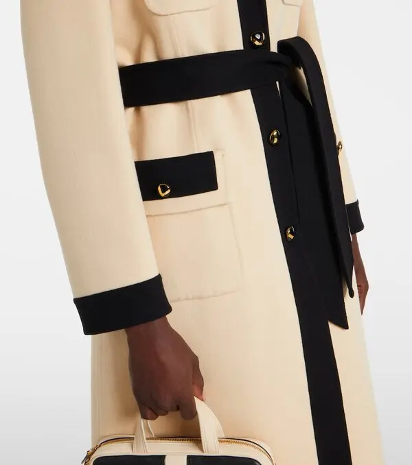 Valentino Garavani Belted Wool And Cashmere Coat - White