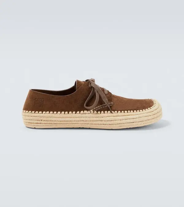 Loewe Rio Suede Lace-up Shoes - Brown