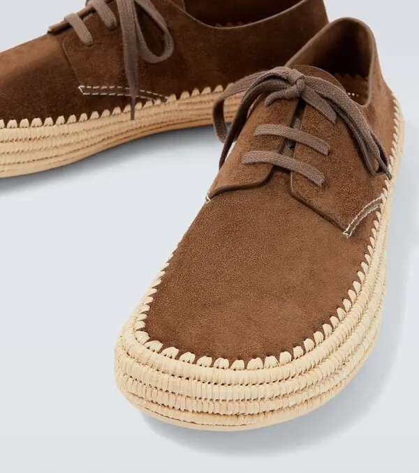 Loewe Rio Suede Lace-up Shoes - Brown