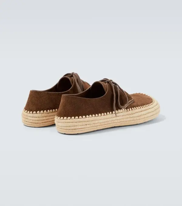 Loewe Rio Suede Lace-up Shoes - Brown