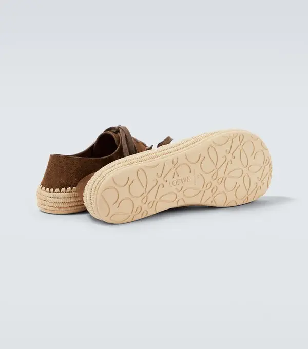 Loewe Rio Suede Lace-up Shoes - Brown