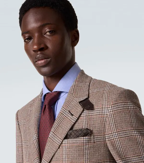 Dunhill Printed Silk Pocket Square