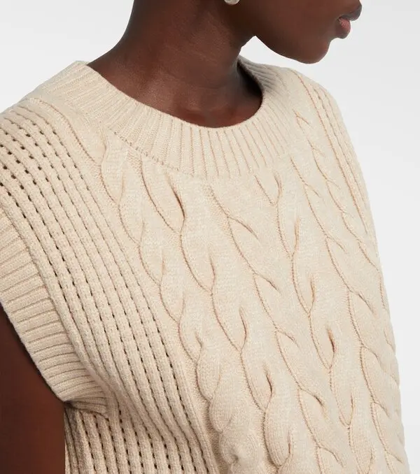 Varley Pixie Cable-knit Sweater Vest