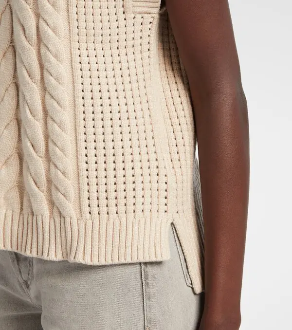 Varley Pixie Cable-knit Sweater Vest