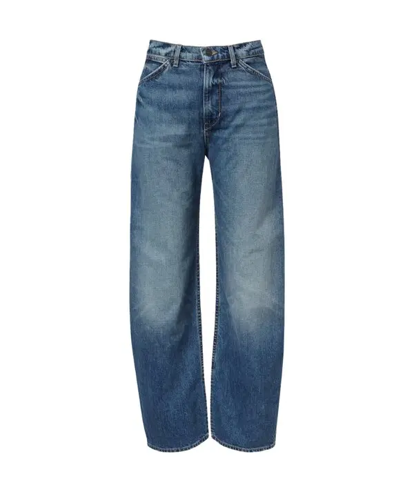 NILI LOTAN Tribeca Barrel-leg Jeans In Rosebowl Wash - Blue