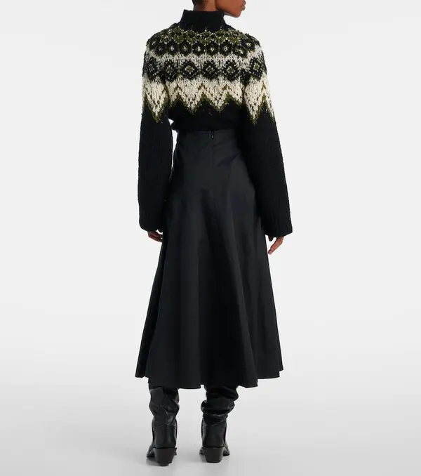 Proenza Schouler Heidi Cotton-blend Midi Skirt