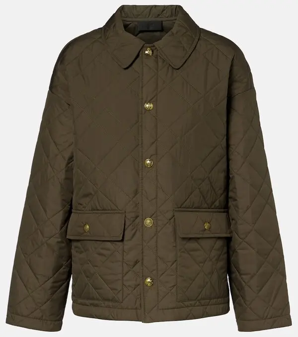 NILI LOTAN Helah Quilted Puffer Jacket - Green