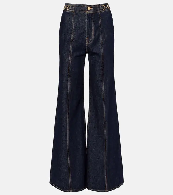 Ulla Johnson Delphine Wide-leg Jeans - Blue