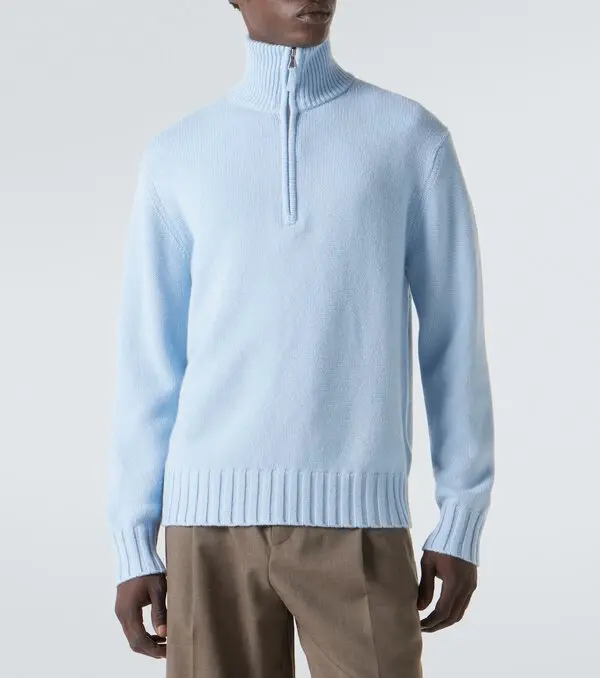 ALLUDE Cashmere Half-zip Sweater