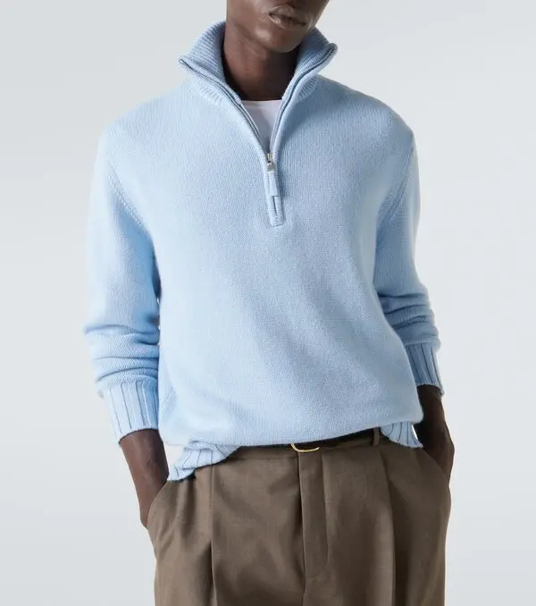 ALLUDE Cashmere Half-zip Sweater