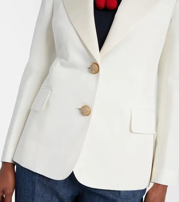 Valentino Garavani Cotton And Linen Blazer
