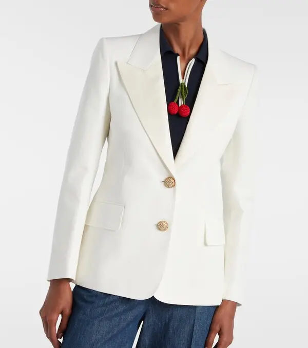 Valentino Garavani Cotton And Linen Blazer
