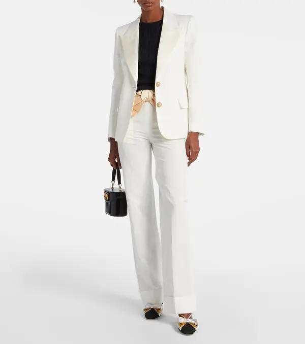 Valentino Garavani Cotton And Linen Blazer