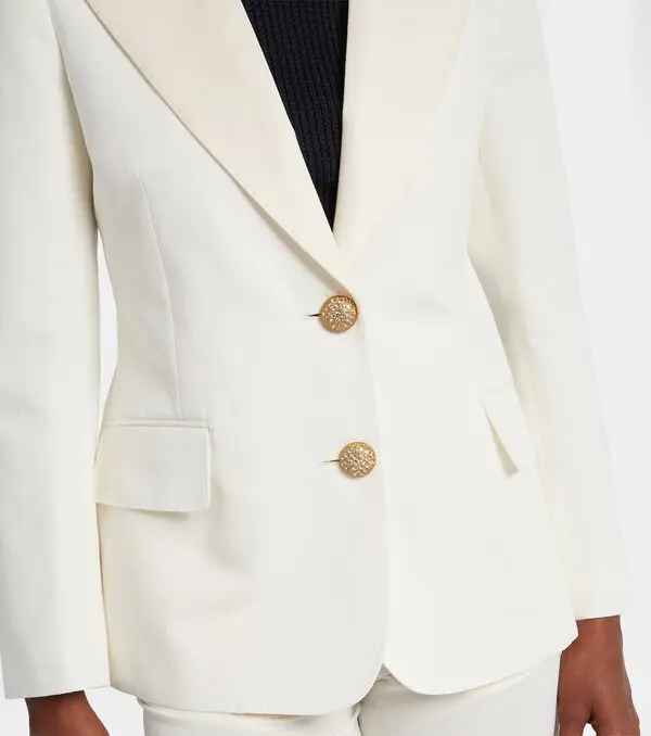 Valentino Garavani Cotton And Linen Blazer