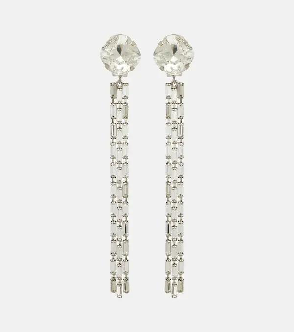 Alessandra Rich Fringed Clip-on Drop Earrings