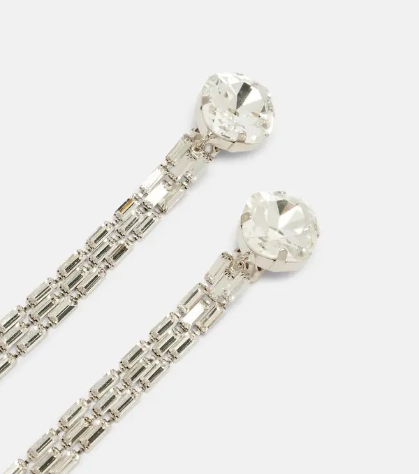 Alessandra Rich Fringed Clip-on Drop Earrings