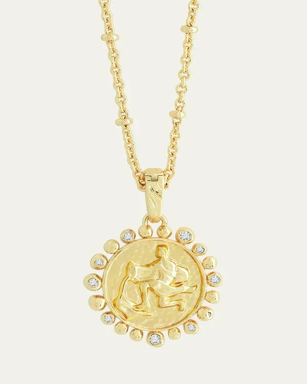 ANABEL ARAM JEWELRY Zodiac Pendant Necklace - Aquarius