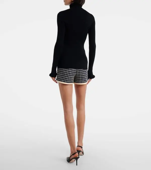 Valentino Garavani Ruffled Virgin Wool Turtleneck Sweater