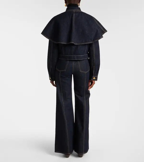 Ulla Johnson Agata Caped Denim Jacket