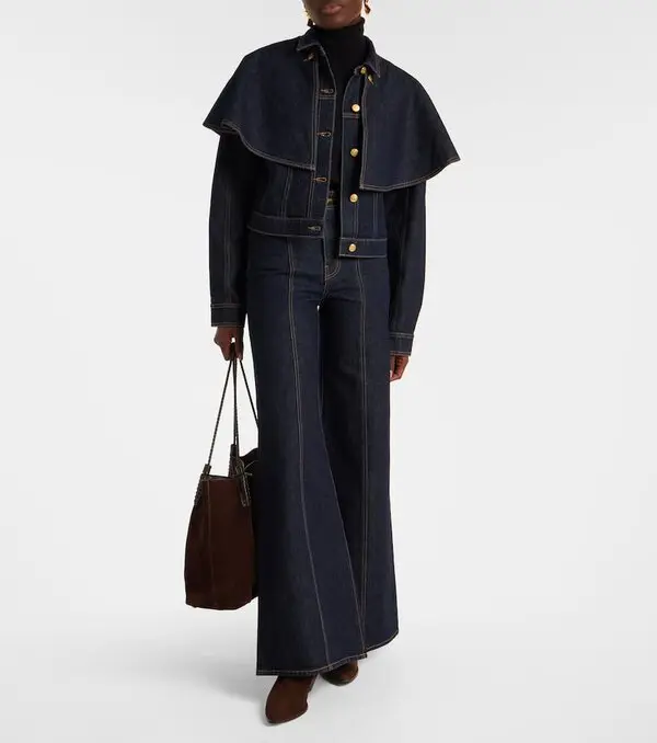 Ulla Johnson Agata Caped Denim Jacket