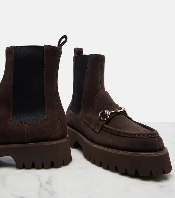 Gucci Sylke Suede Chelsea Boots