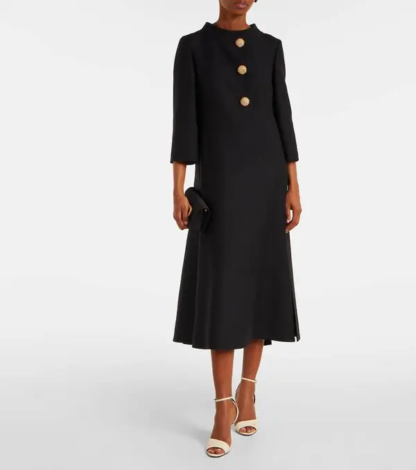 Valentino Garavani Crepe Couture Midi Dress - Black