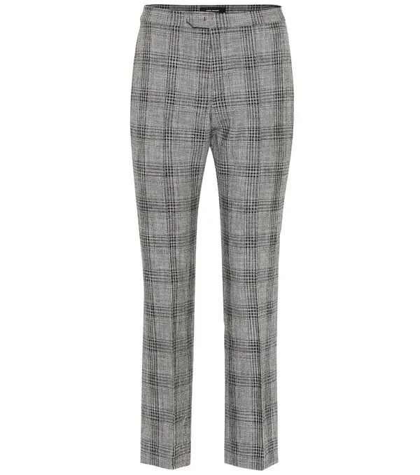 Isabel Marant Étoile Derys Checked Cotton And Wool Pants