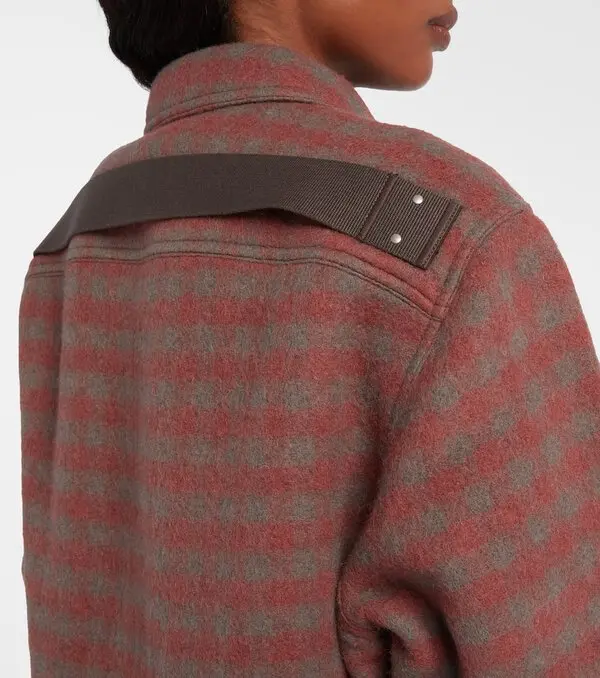 Rick Owens Checked Virgin Wool Overshirt