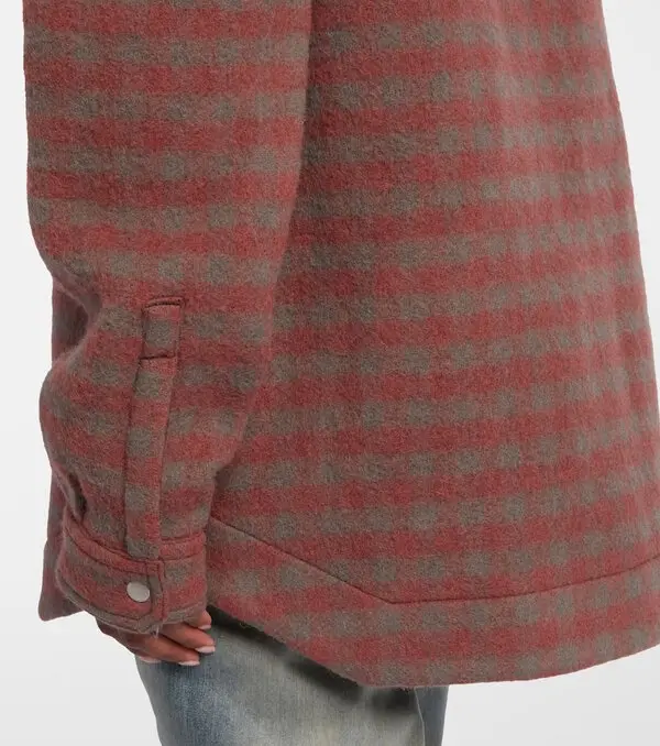 Rick Owens Checked Virgin Wool Overshirt