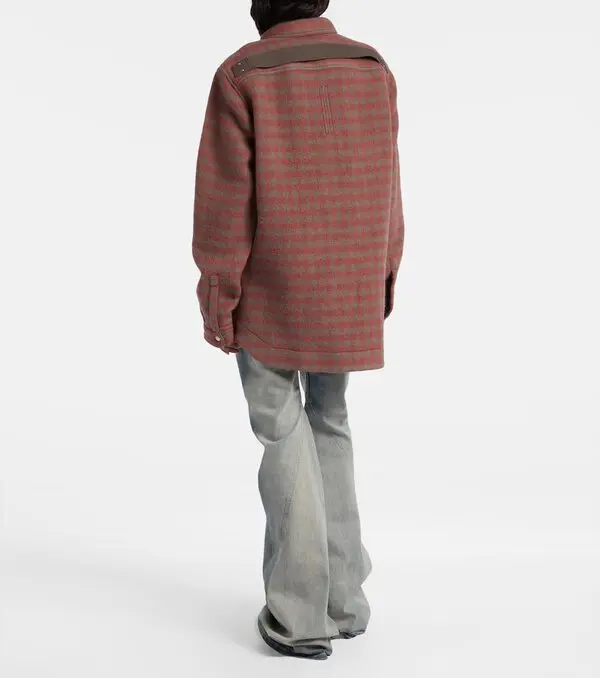 Rick Owens Checked Virgin Wool Overshirt