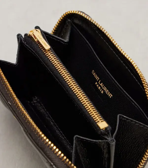 Saint Laurent Cassandre Quilted Leather Card Case