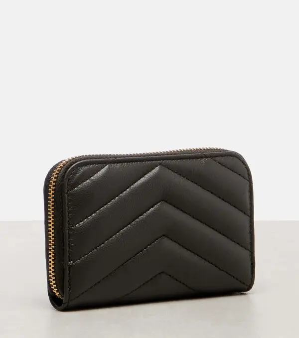 Saint Laurent Cassandre Quilted Leather Card Case