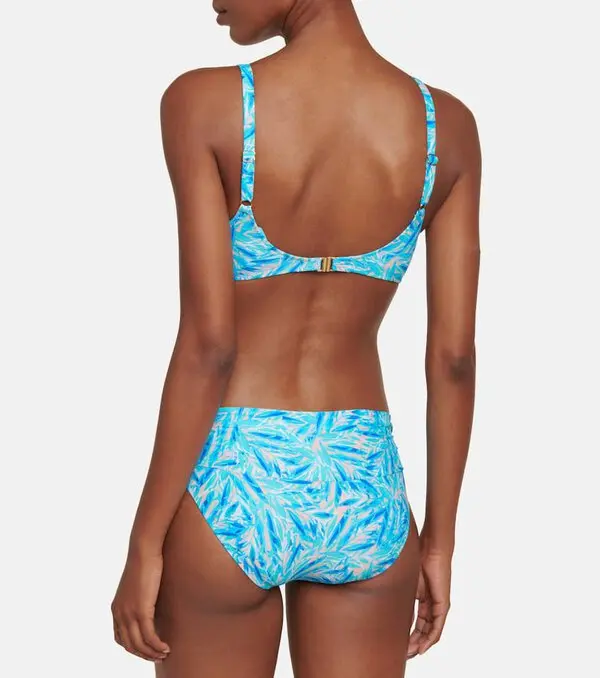 Melissa Odabash Bel Air Bikini Top In Leaf - Blue