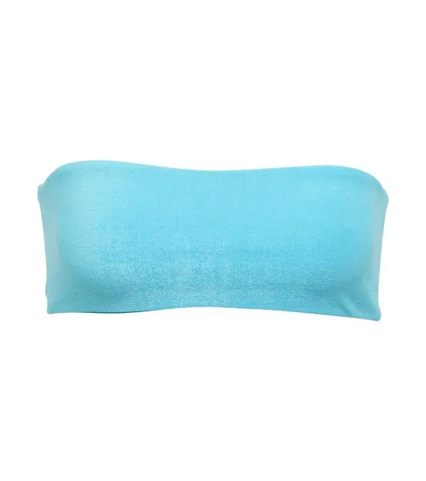Jade Swim All Around Terry Bandeau Bikini Top - Blue