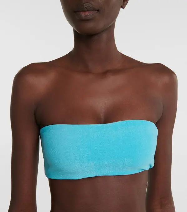 Jade Swim All Around Terry Bandeau Bikini Top