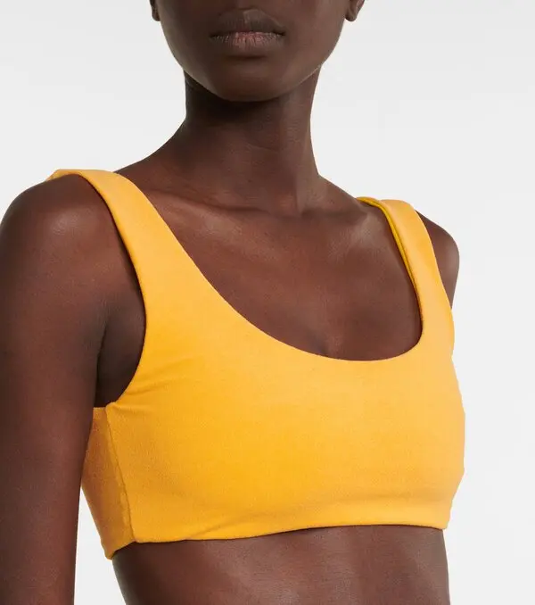 Jade Swim Rounded Edges Bikini Top - Orange