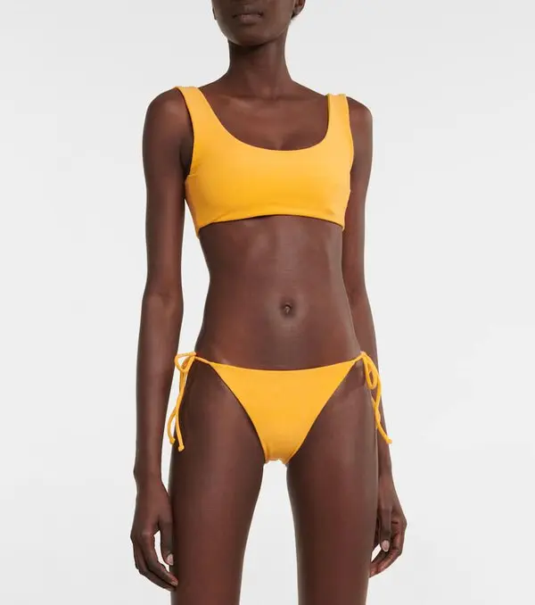 Jade Swim Rounded Edges Bikini Top - Orange