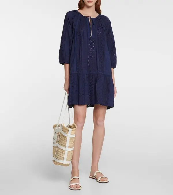 Melissa Odabash Ashley Embroidered Mini Dress