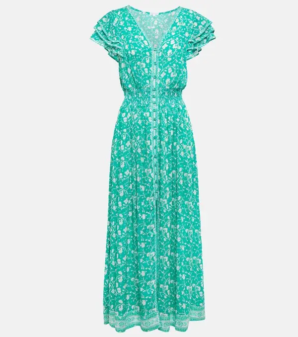 Poupette St Barth Della Floral Midi Dress - Multicoloured