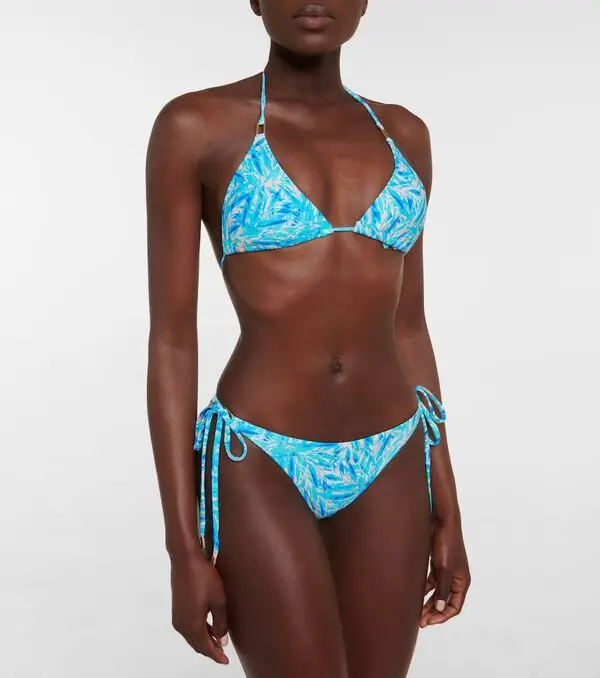 Melissa Odabash Cancun Printed Triangle Bikini Top - Multicoloured