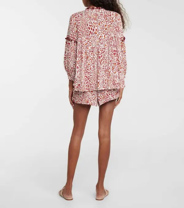 Poupette St Barth Clara Leopard-print Blouse
