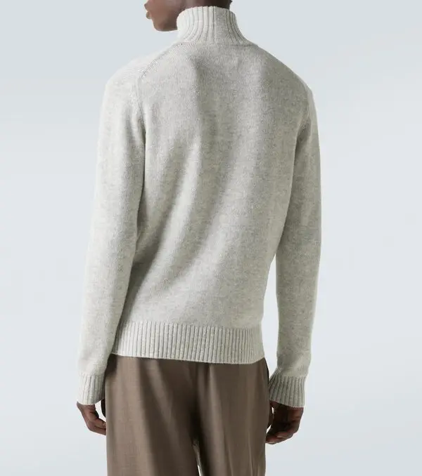 ALLUDE Wool And Cashmere Turtleneck Sweater - Grey