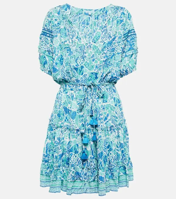 Poupette St Barth Bona Printed Minidress - Blue