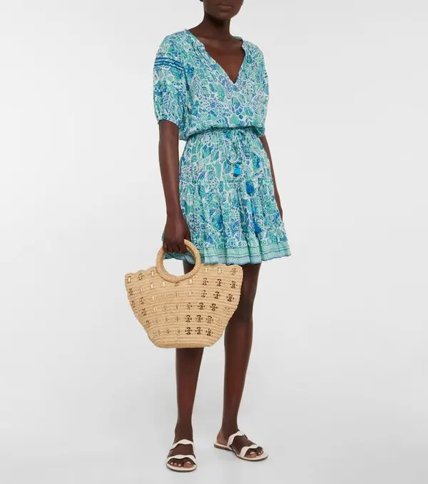 Poupette St Barth Bona Printed Minidress - Blue