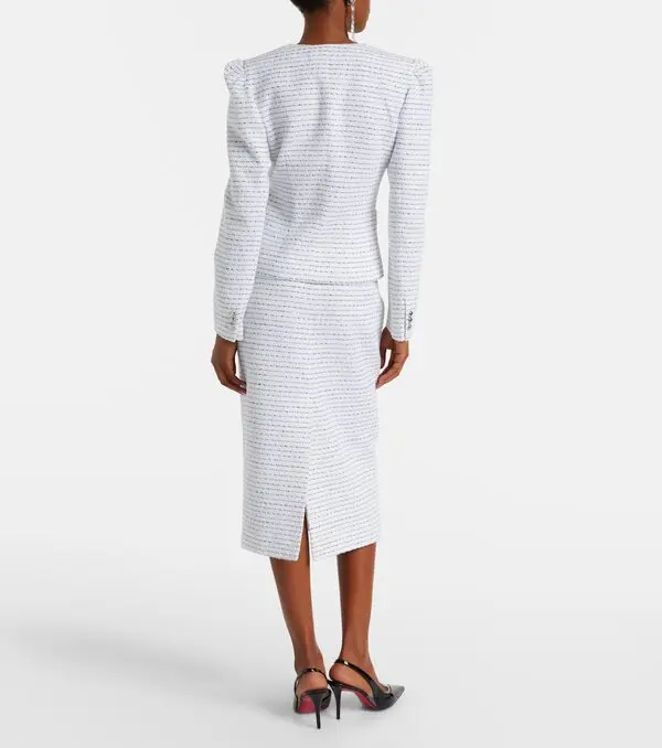 Alessandra Rich Striped Tweed Jacket