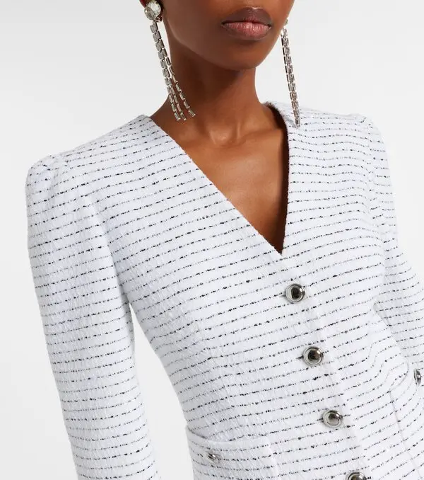 Alessandra Rich Striped Tweed Jacket