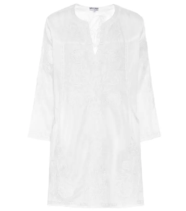 JULIET DUNN Cotton-chambray Mini Dress