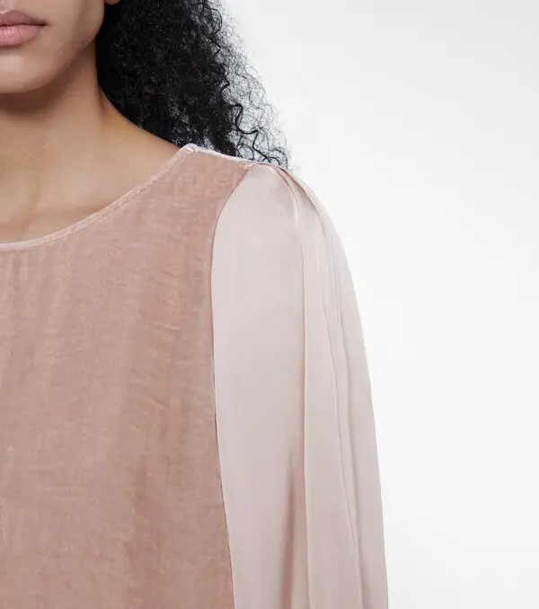 Velvet By Graham & Spencer Elise Silk-blend Blouse - Pink